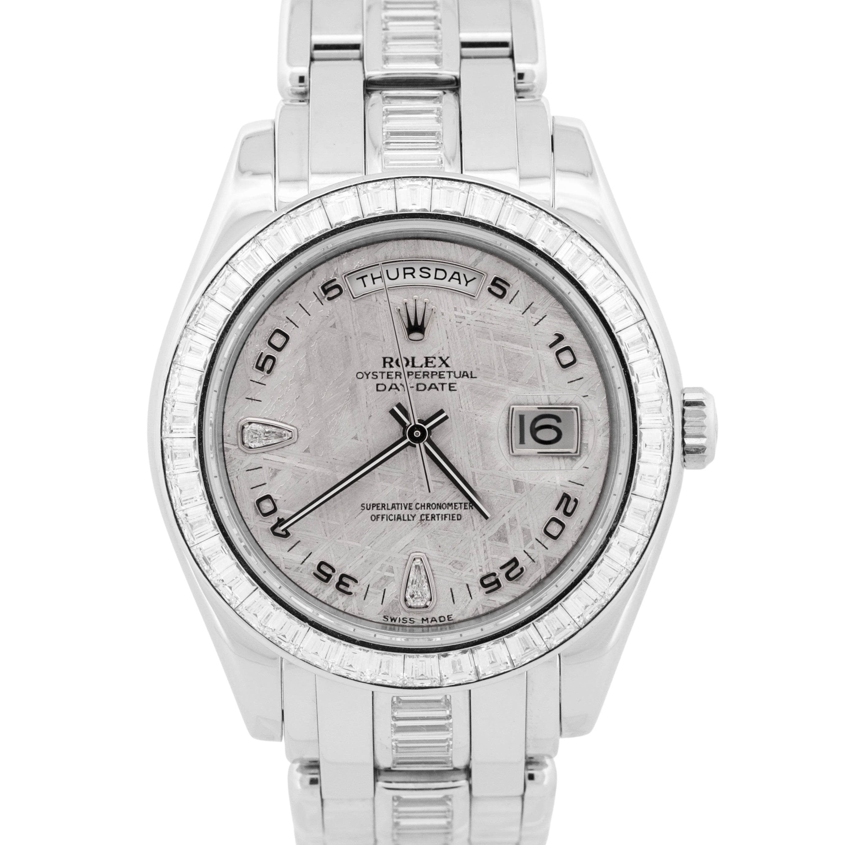 OCT 2025 RSC Rolex Day-Date 39 Platinum FACTORY METEORITE DIAMOND 1895 ...