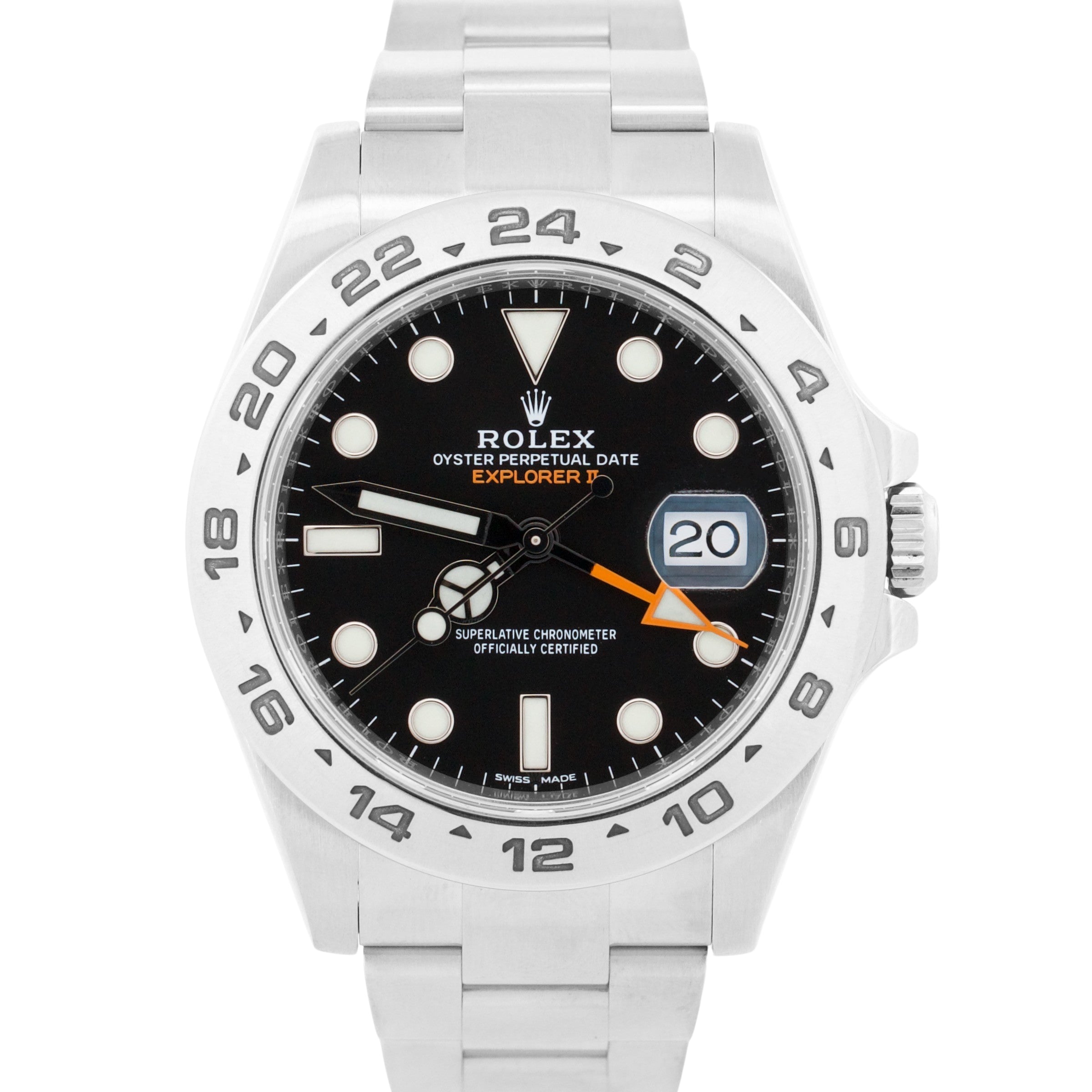 2020 NFC PAPERS Rolex Explorer II 42mm BLACK Orange Stainless Steel 21 ...