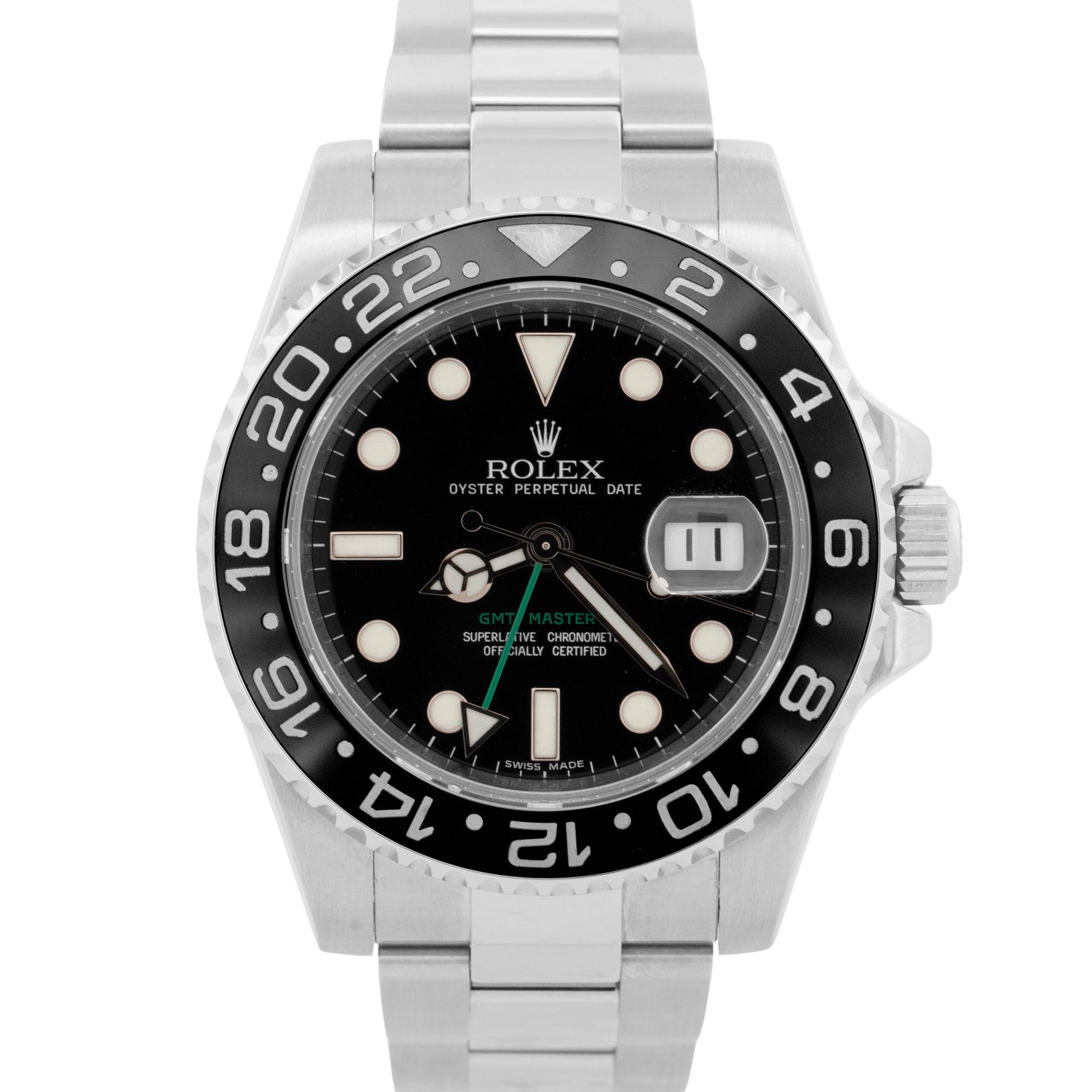 Rolex GMT-Master II BLACK Green Stainless Steel Ceramic 40mm 116710 LN ...