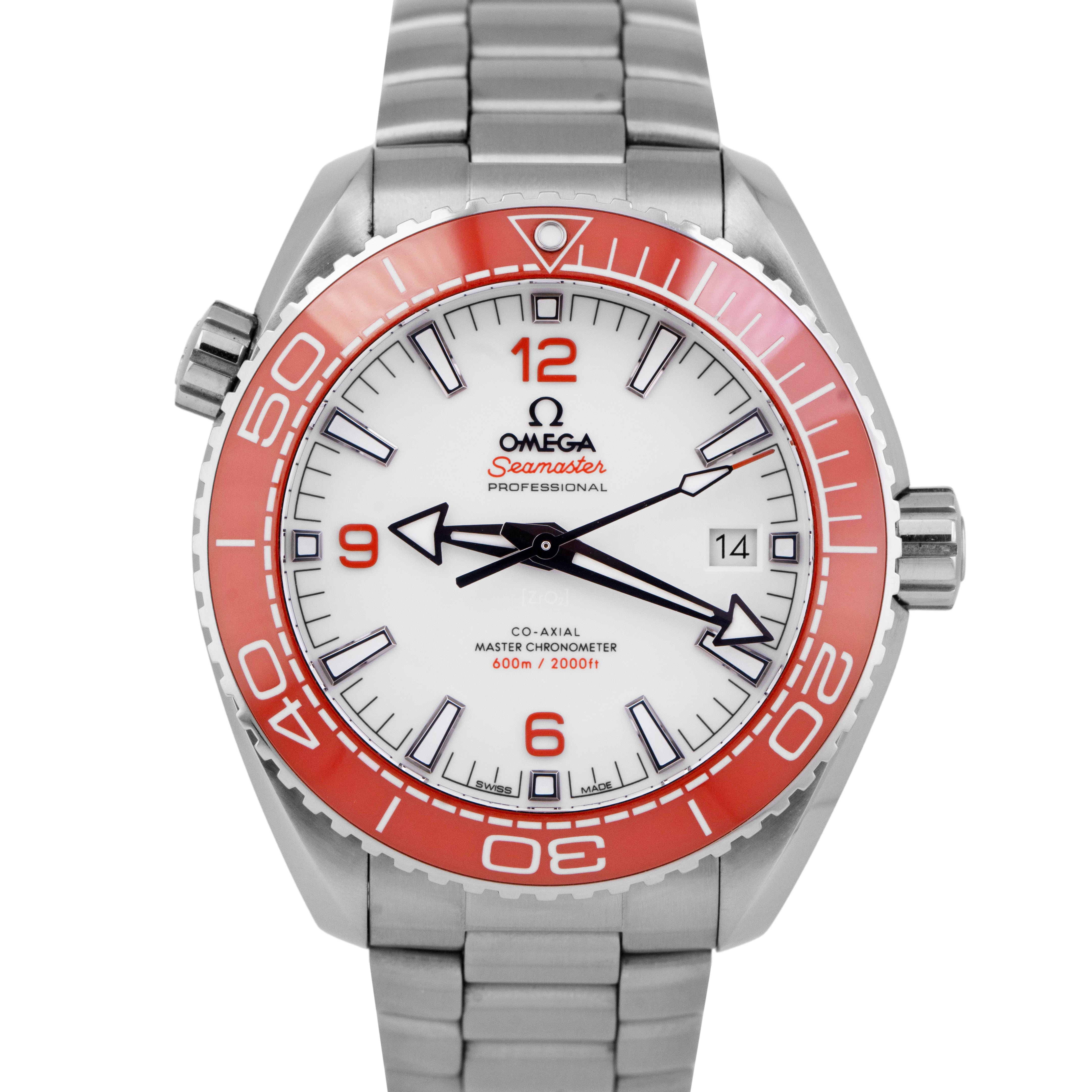PAPERS Omega Seamaster Planet Ocean WHITE Orange 43mm 215.30.44.21.04 ...