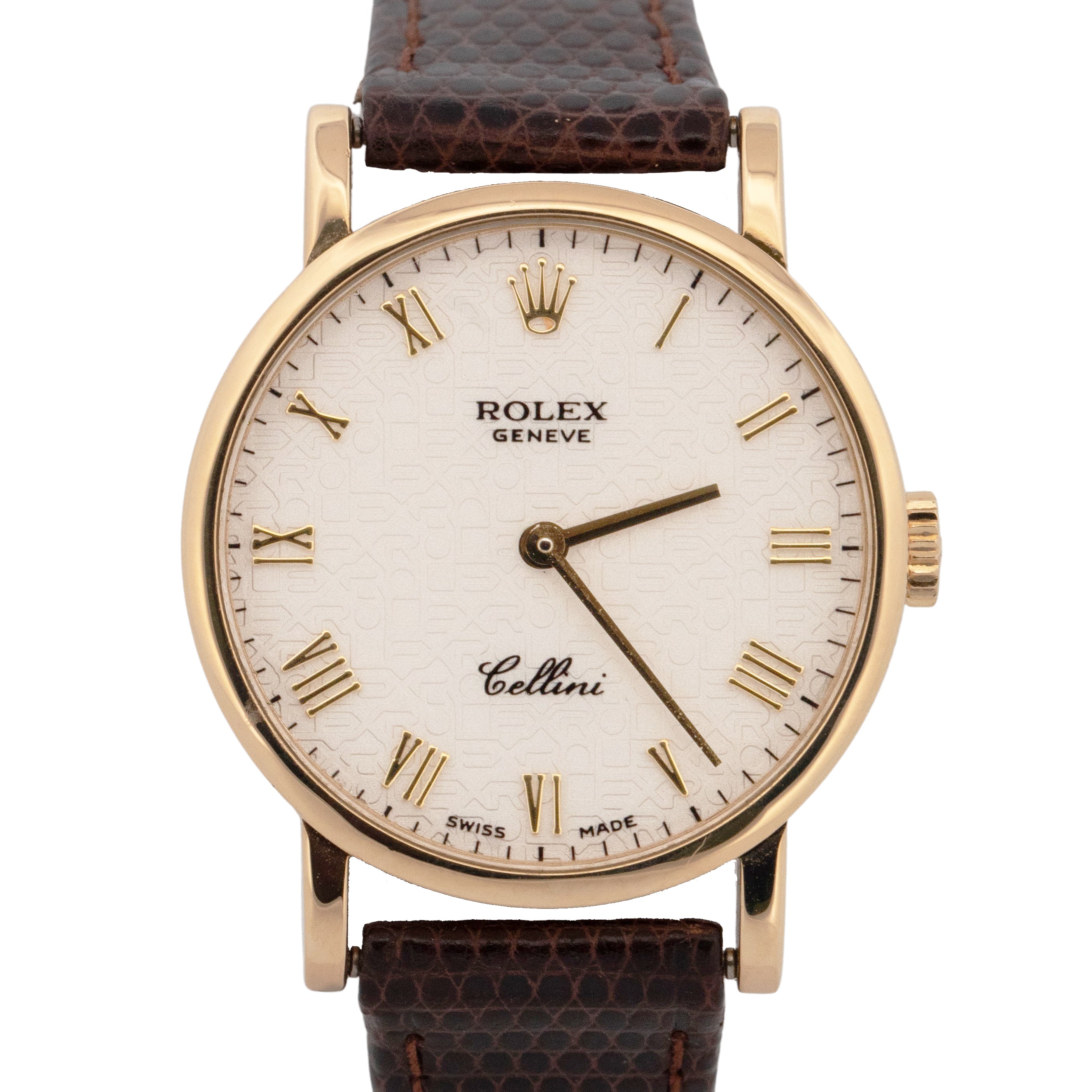 Ladies Rolex Cellini White Jubilee 18K Yellow Gold 26mm Manual Watch 5 ...