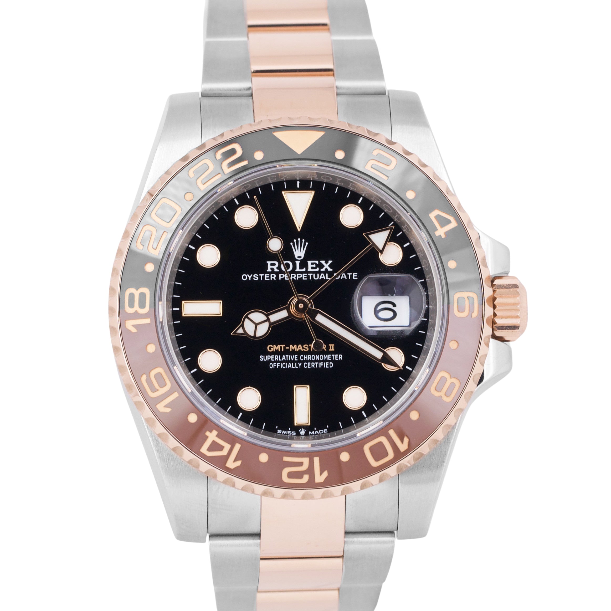 2022 Rolex GMT-Master II 18K Rose Gold ROOT BEER Brown 126711 CHNR 40m ...