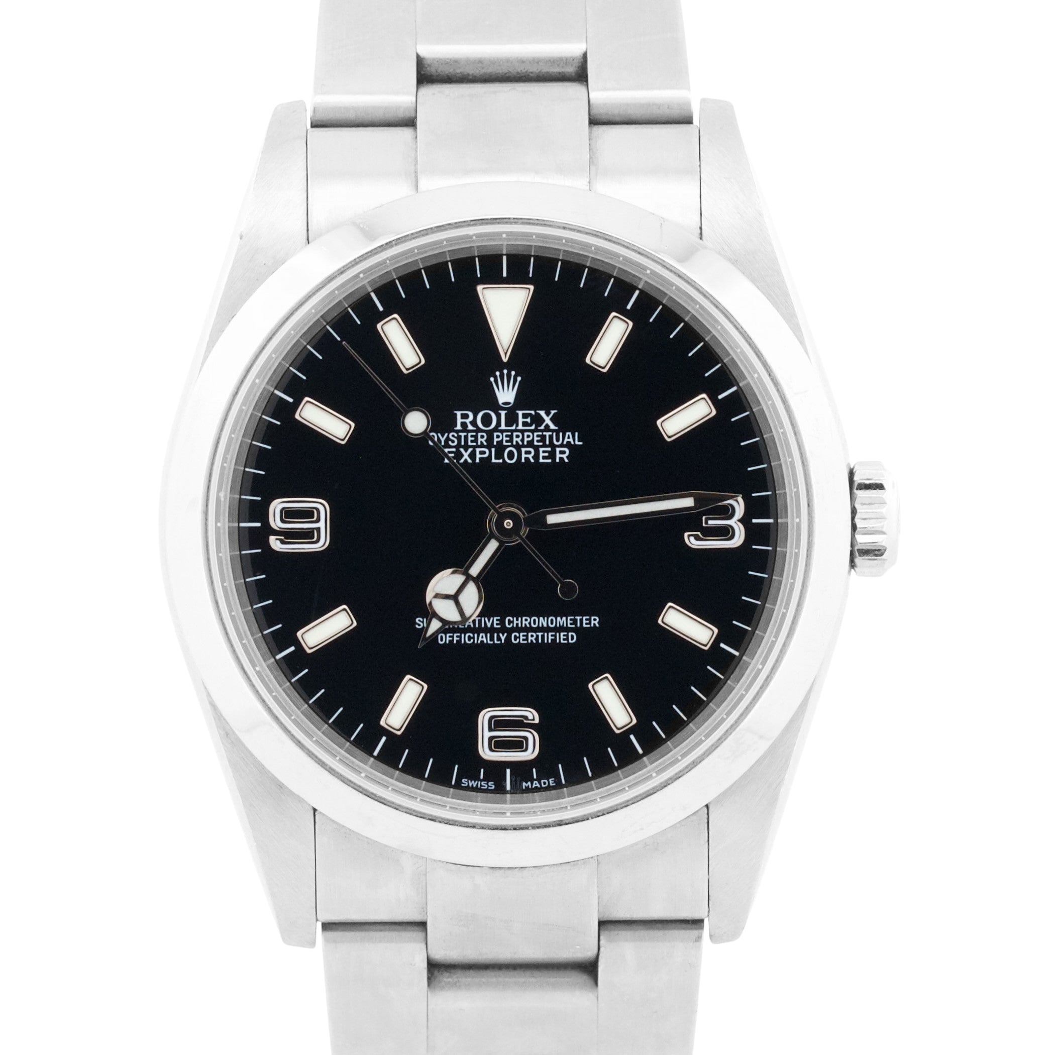 UNPOLISHED PAPERS Rolex Explorer I Black 36mm 3-6-9 Stainless MK2 1142 ...