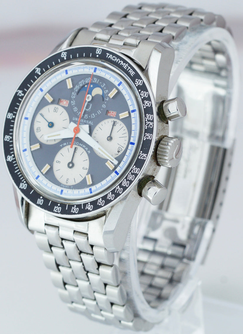 RARE 1968 Universal Geneve Tri-Compax Triple Calendar Moonphase 881.10 ...
